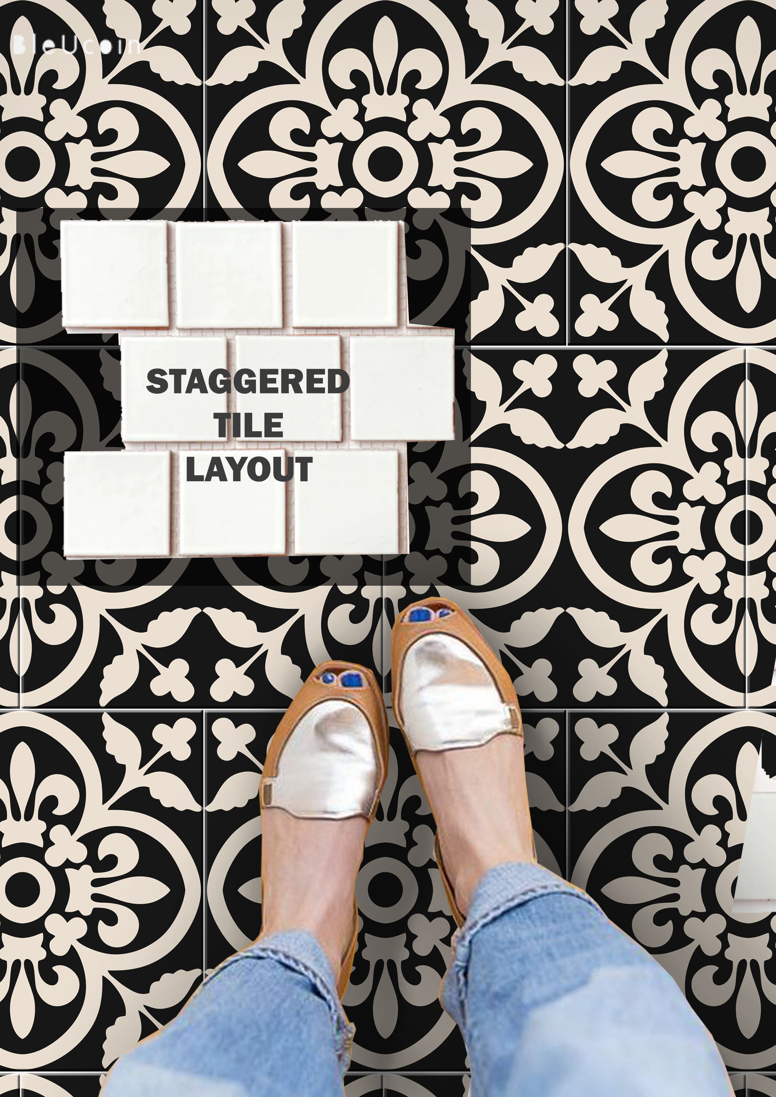 STAGGERED TILE DECAL – Bleucoin