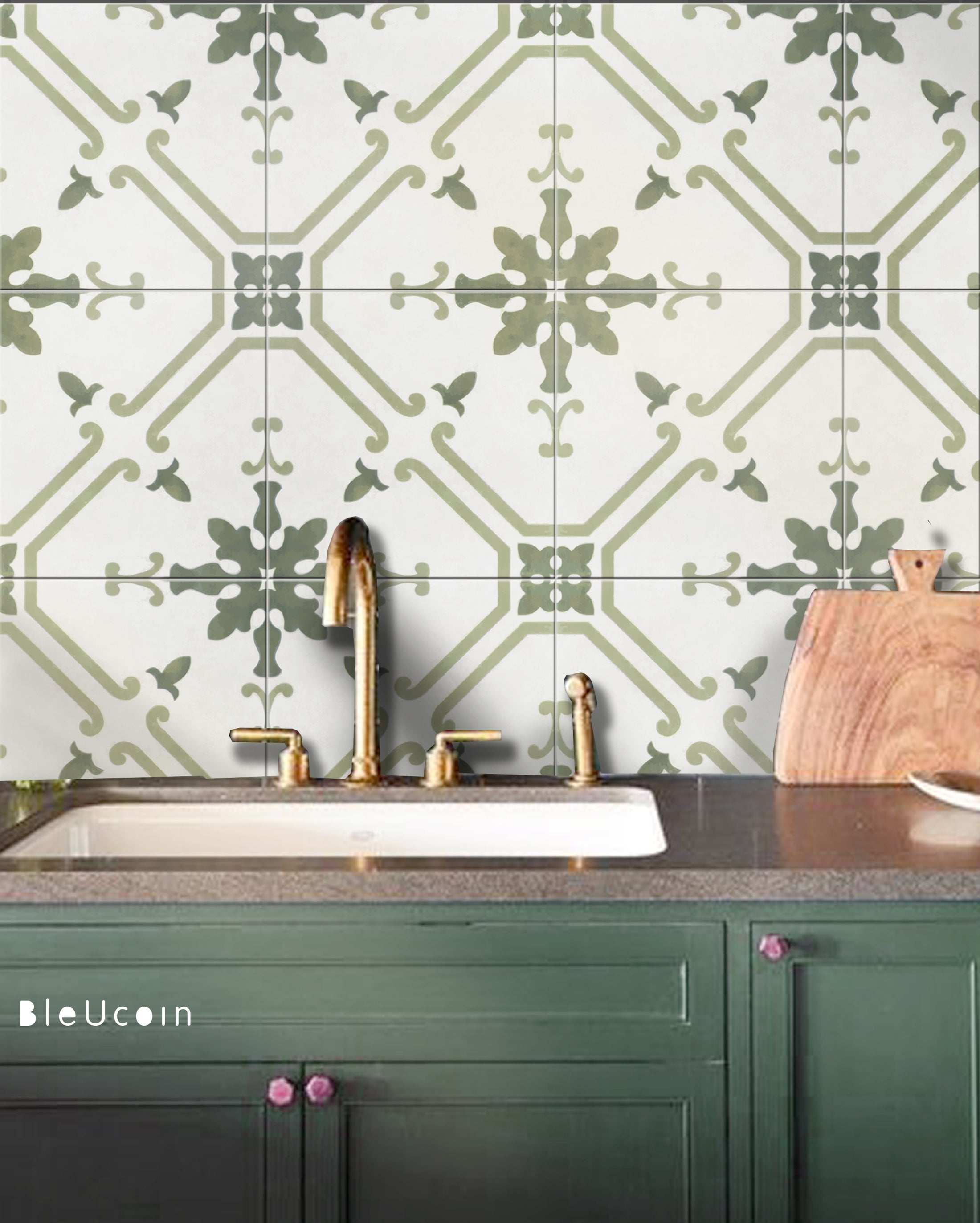 Prescott Olive Peel & Stick Tile – bleucoin.in