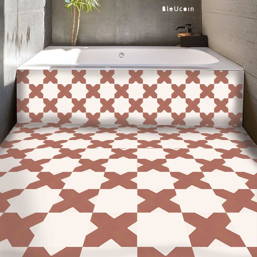 Capri Premium Peel and Stick Floor Tile Stickers | Removable, Renter f ...