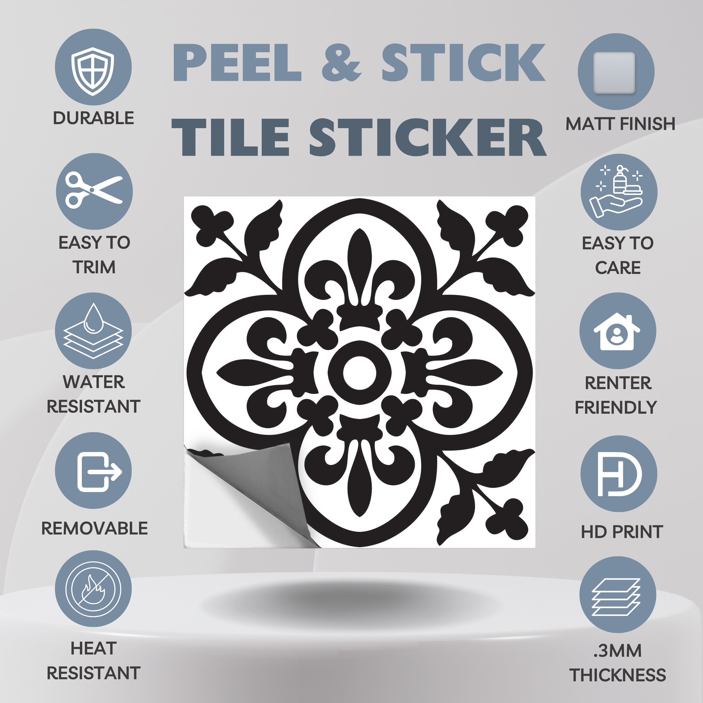 Berkane Peel & Stick Tile – Bleucoin
