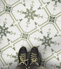 Prescott Olive Premium Peel and Stick Floor Tile Stickers | Removable ...