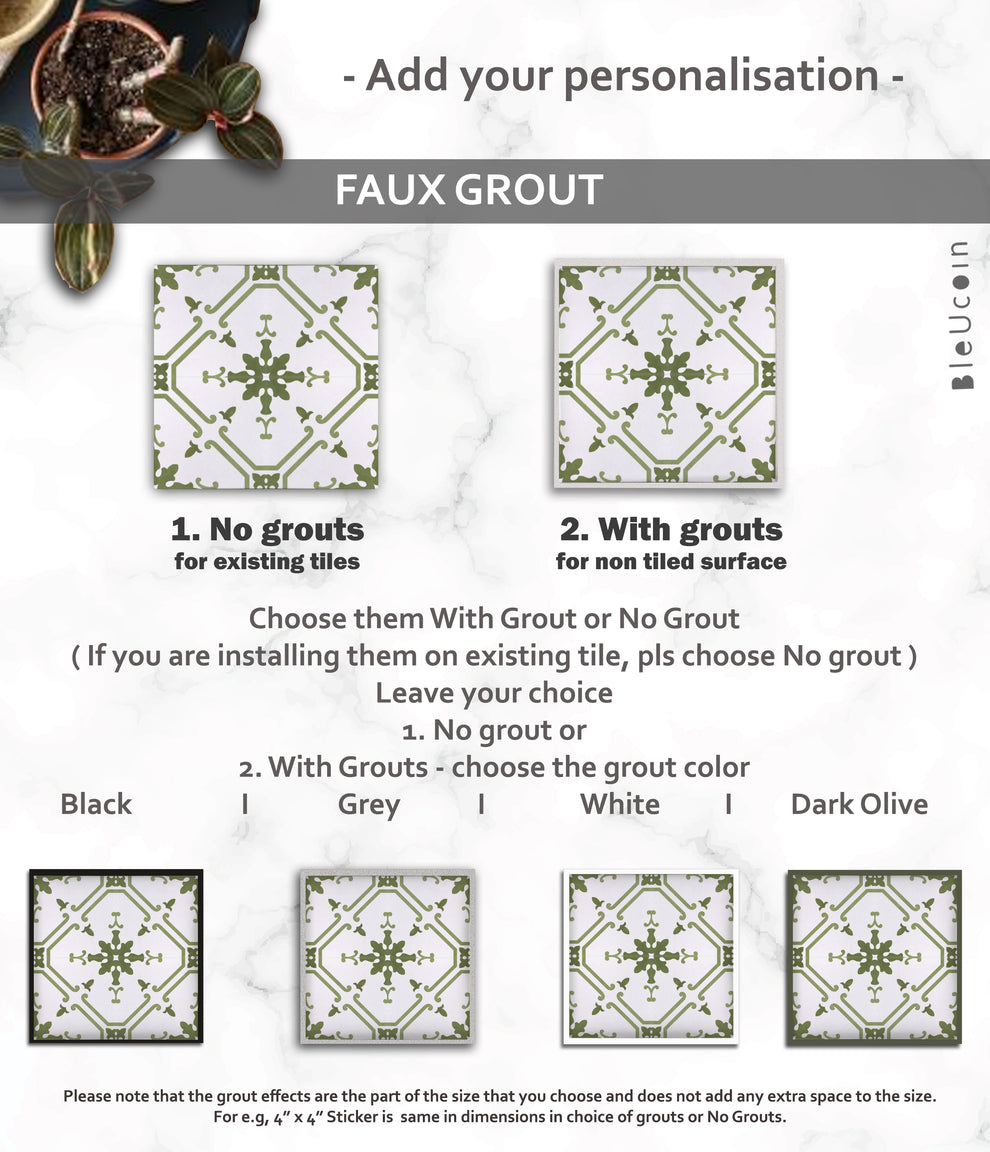 Prescott Olive Premium Peel and Stick Floor Tile Stickers | Removable ...
